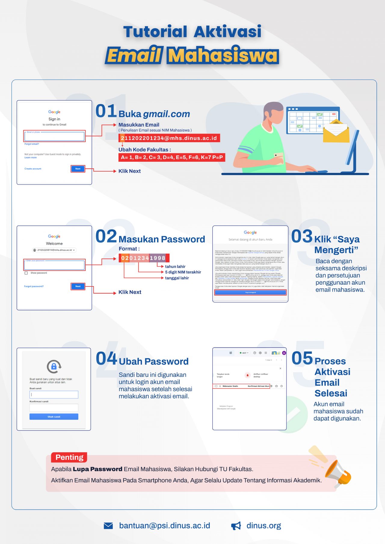 Aktivasi Akun | Penerimaan Mahasiswa Baru